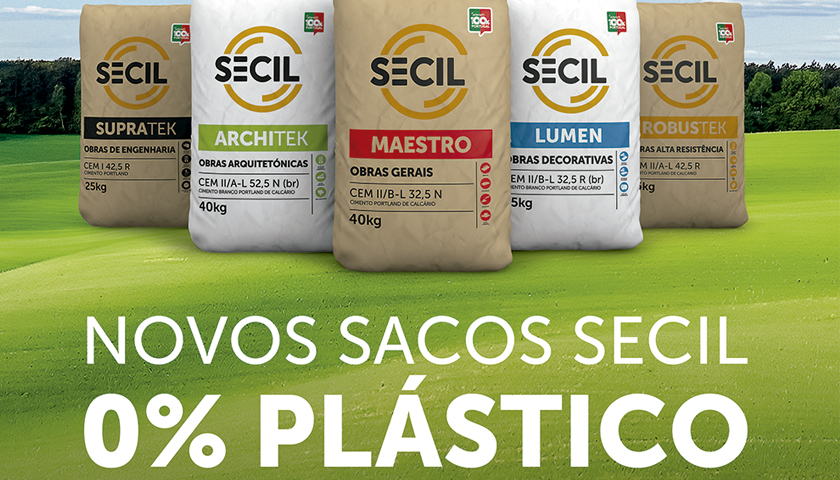 Novos sacos Secil 0% plástico - Apcmc